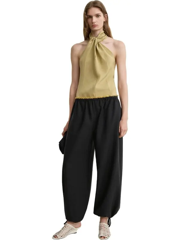 TOTEME Twist Halter Top - Cumin