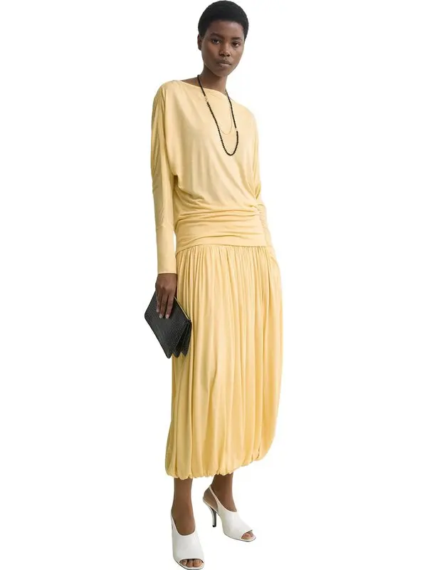 TOTEME Boatneck Jersey Top - Champagne