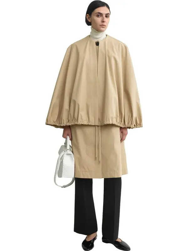 TOTEME Detachable Cape Coat - Beige