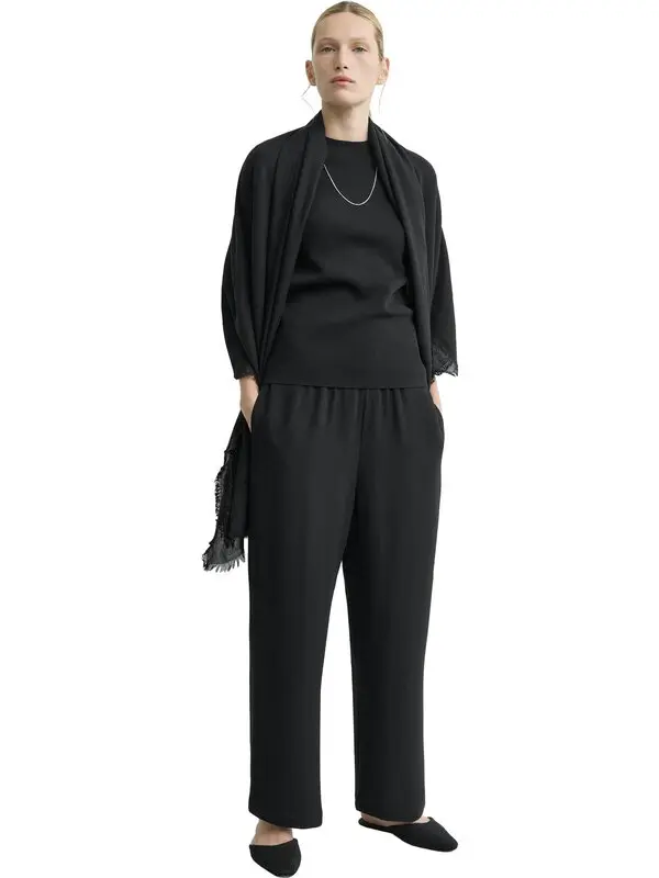 TOTEME Wide Leg Lounge Trousers - Black