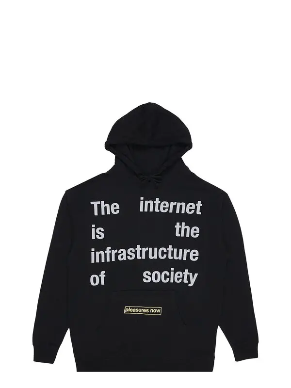 PLEASURES Internet" Hoodie - Black