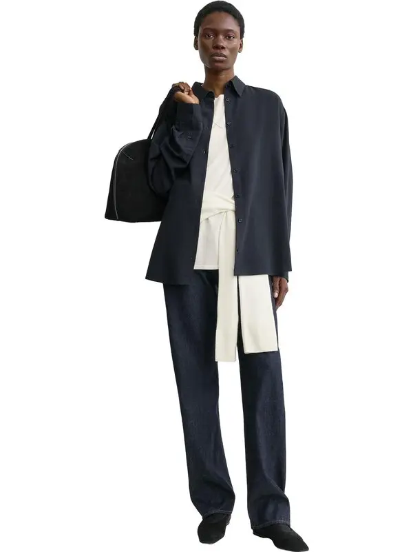 TOTEME Classic Fluid Shirt - Navy