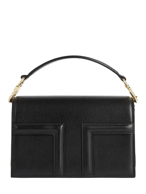 TOTEME T-flap Mini Leather Bag - Black