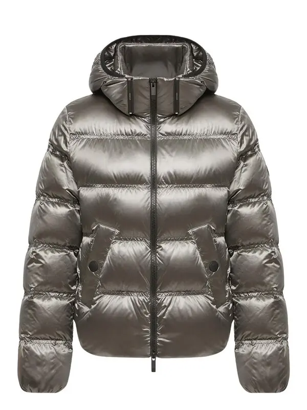 Moncler Sensation Short Down Jacket With Detachable Hood - Grey