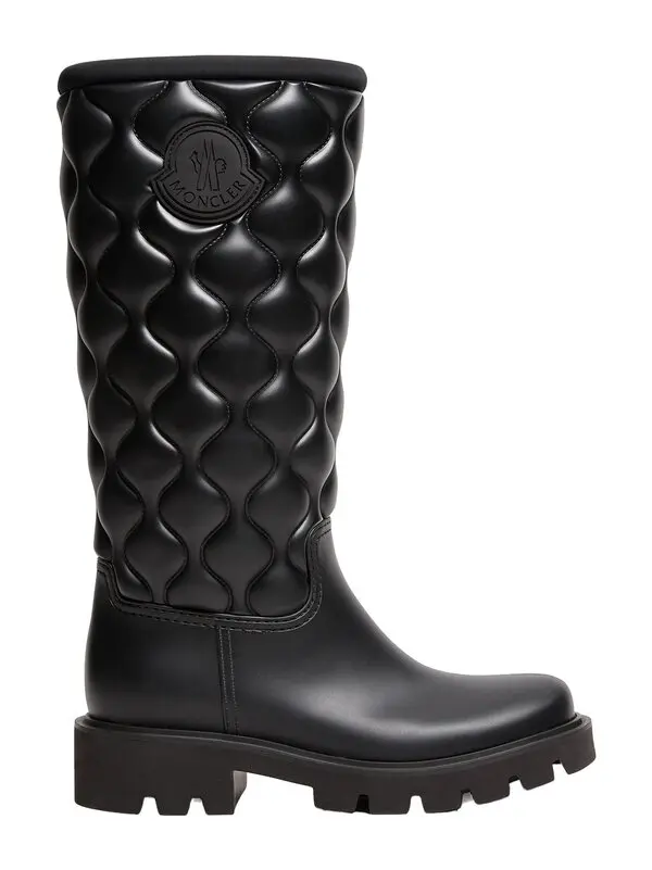 Moncler Kickstream High Rain Boots - Black