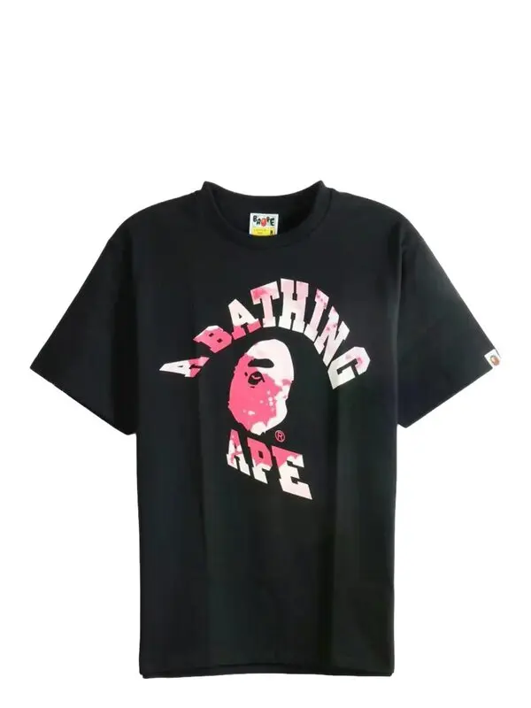 A BATHING APE Logo-print Cotton T-shirt - Black