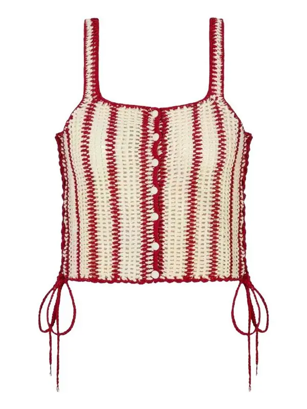 ALL THAT REMAINS Suki Crochet-knit Top - Neutrals