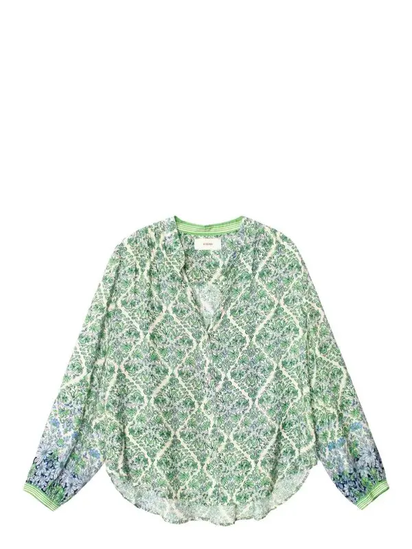 Xirena Faye Damask Print Shirt - Neutrals