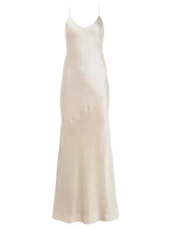L'Agence Serita Silk Slip Dress - Neutrals