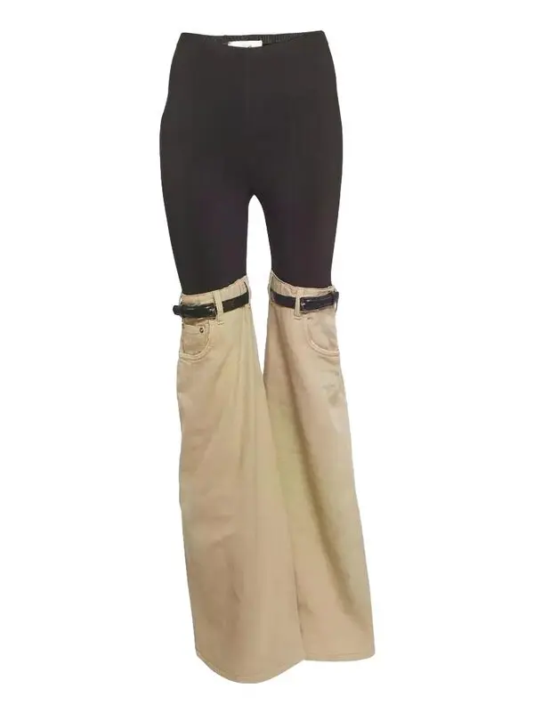 Coperni Wide-leg Panelled Trousers - Neutrals