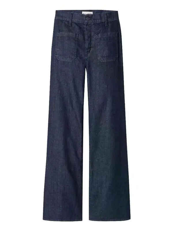 NILI LOTAN Florence Patch-pocket Jeans - Blue