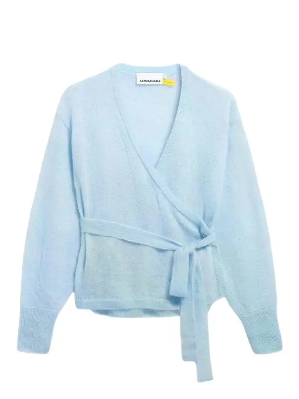 ARMEDANGELS Light Knitted Wrap Cardigan - Blue