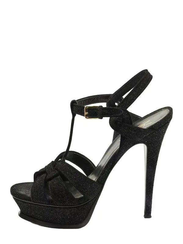Saint Laurent Tribute Platform Sandals - Black