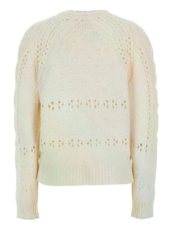 MARANT ETOILE Luce Pullover Cream White Textured Knit - Neutrals