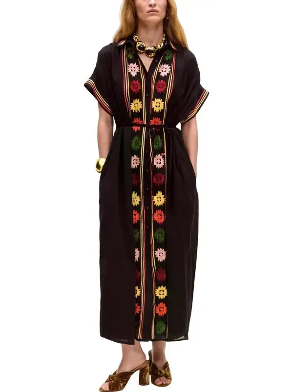 Carolina K Valerie Kaftan Dress - Black