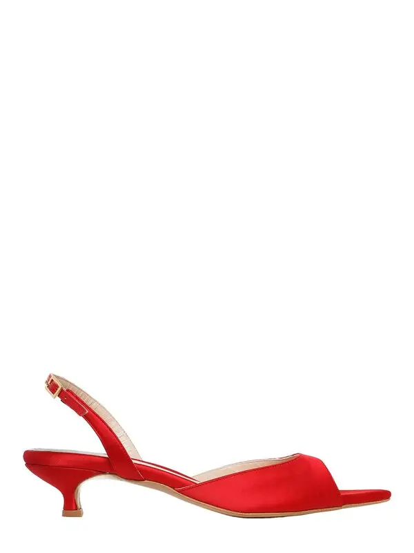 GINISSIMA Vicky Slingback Kitten Heels - Red