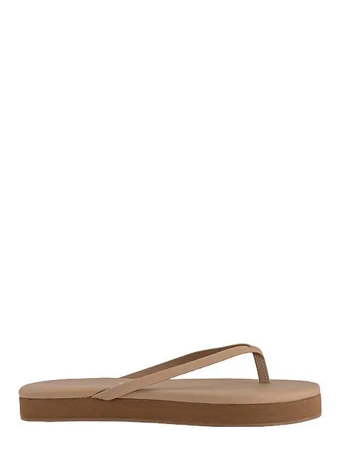 Tkees Lily Platform Leather Flip-flops - Cocobutter