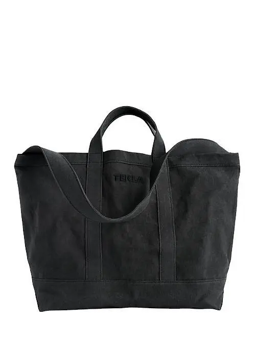 TEKLA Canvas Beach Bag - Black Sand