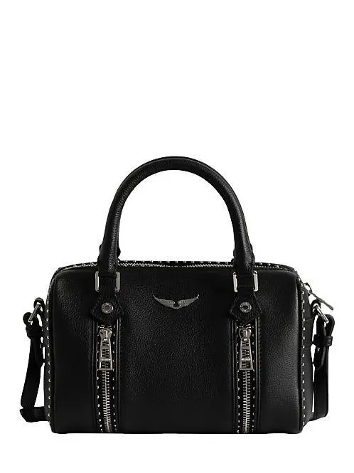 Zadig&Voltaire Small Leather Bowling Bag - Black