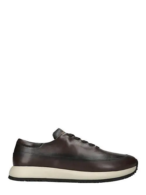 Officine Creative Form Leather Trainers - Brown