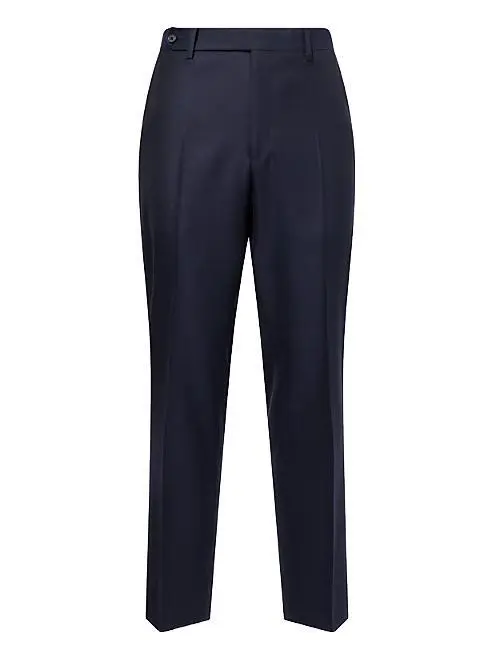 Corneliani Straight-leg Wool Trousers - Navy