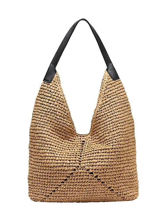 Whistles Triangular Straw Tote Bag - Cream