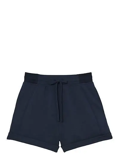 REISS Phoebe Drawstring Waist Stretch-jersey Shorts - Navy