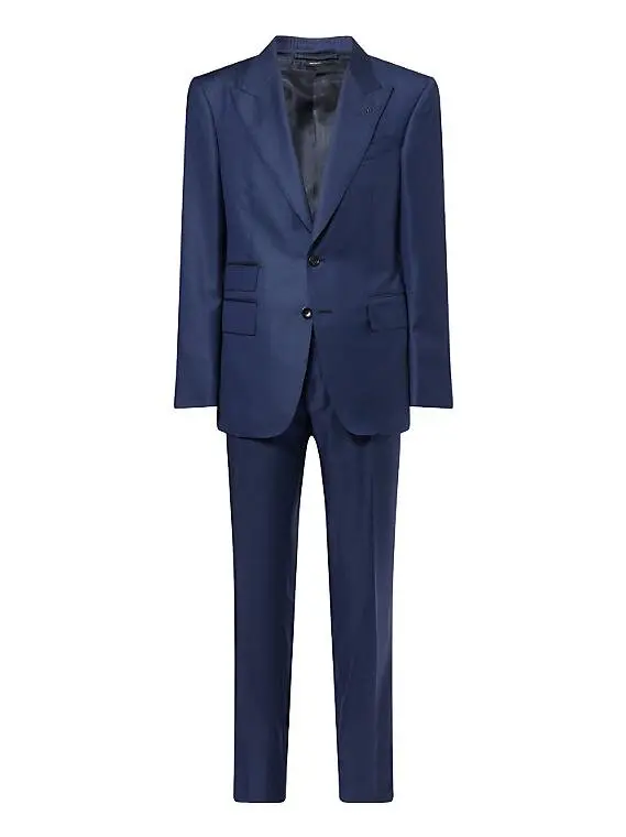 TOM FORD Shelton Single-breasted Wool Suit - Navy