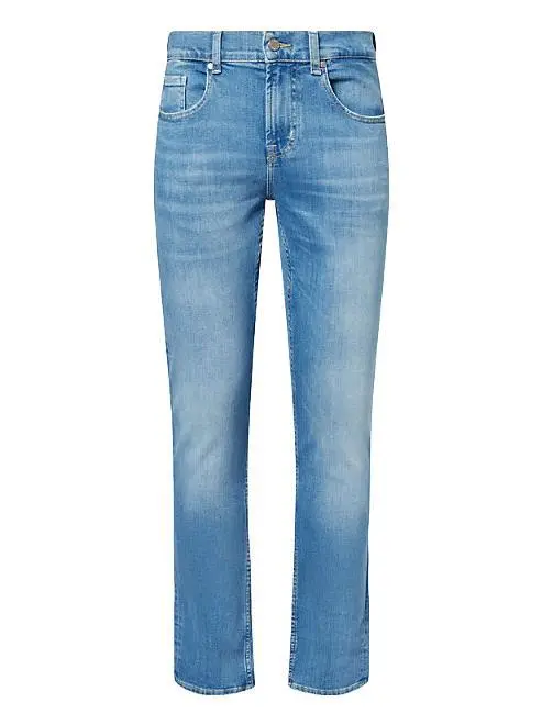 7 For All Mankind Slimmy Tapered-leg Stretch-denim Jeans - Wavefrom