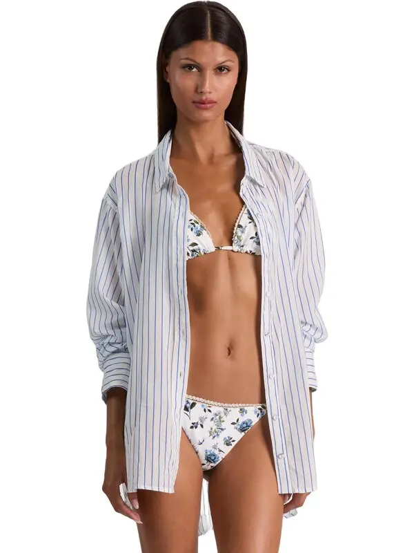 Alice + Olivia X Coniglio Palm Beach Printed Button-down Shirt - Stripe