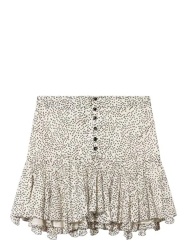 MARANT ETOILE Daneen Skirt - Ecru/black