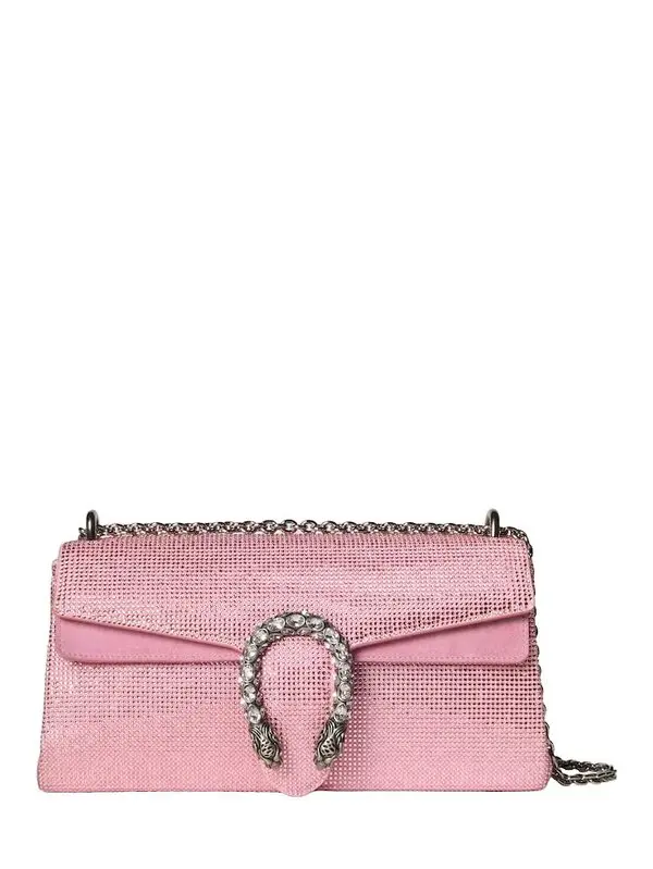 Gucci Dionysus Crystal Medium Shoulder Bag - Pink