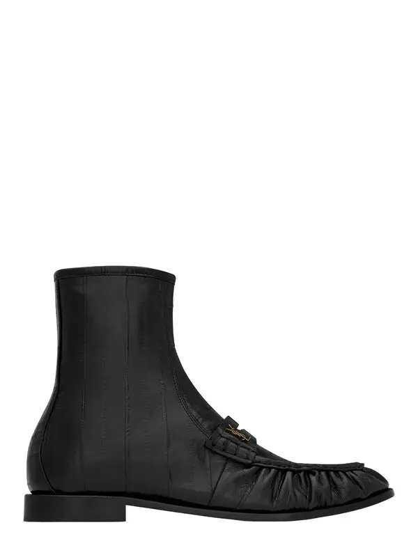 Saint Laurent Le Loafer" Boots In Eel - Black
