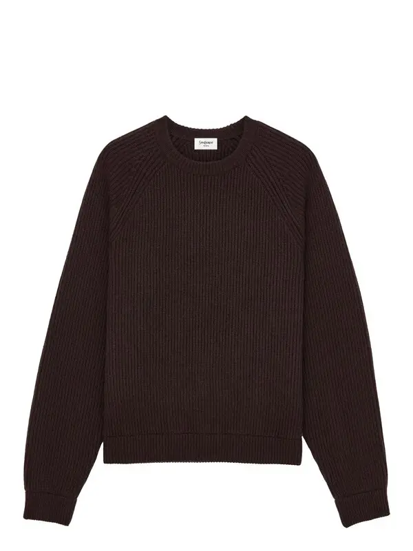 Saint Laurent Rib-knit Cashmere Sweater - Ebene