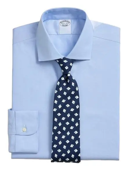Brooks Brothers Cotton Non-iron Oxford Spread Collar Dress Shirt - Hydrangea