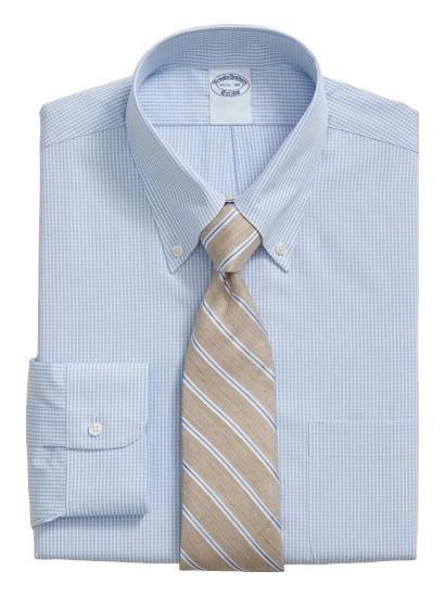 Brooks Brothers Pure Supima Cotton Button-down Collar Dress Shirt - Light Blue
