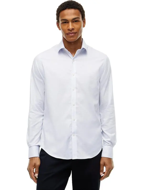 Tommy Hilfiger Slim Fit Thflex Check Dress Shirt 16/34 - Blue