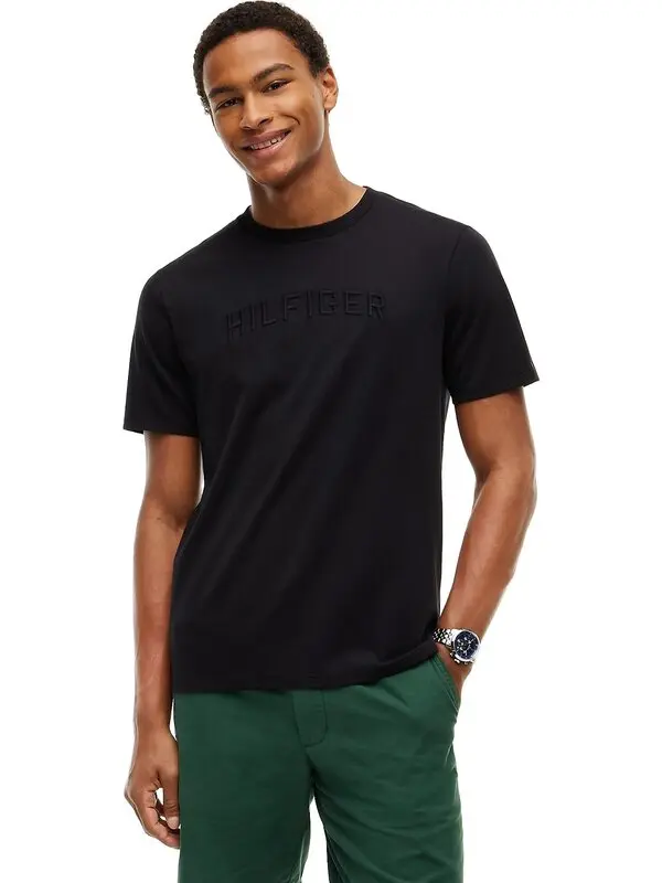 Tommy Hilfiger Embroidered Arch Logo T-shirt - Black