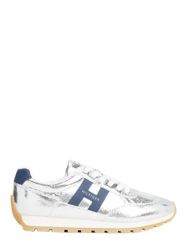Tommy Hilfiger H-logo Runner Sneakers - Silver