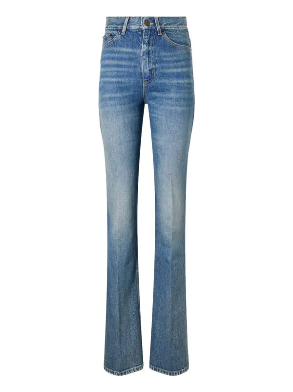 Saint Laurent High-waisted Five-pocket Jeans - Blue