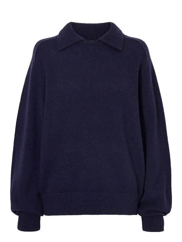Khaite Jackson Wool And Cashmere Sweater - Blue