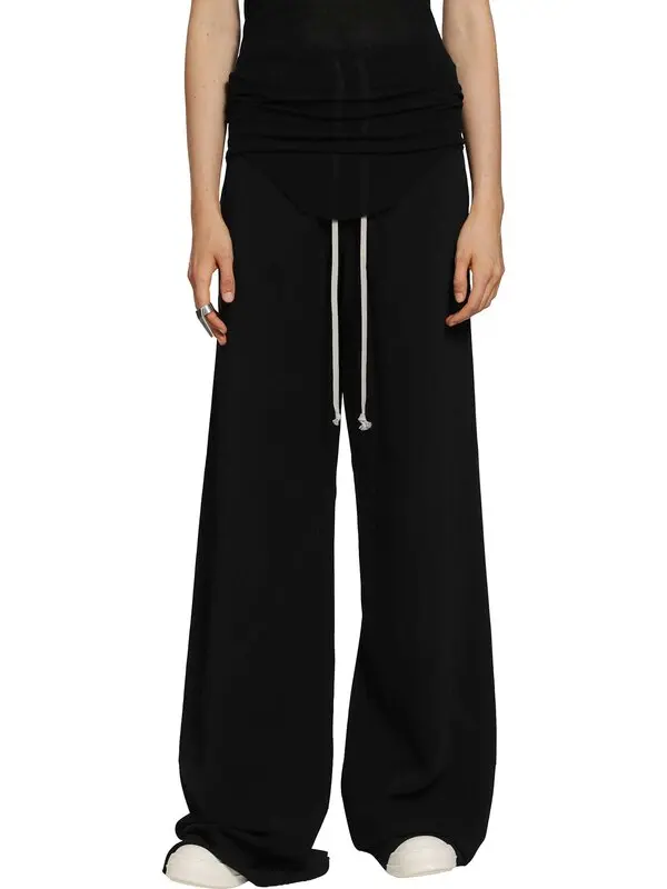 Rick Owens Tower Drawstring Bias Pants - Black