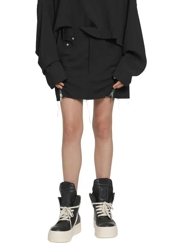 Rick Owens Tower Bolan Banana Mini Skirt - Black