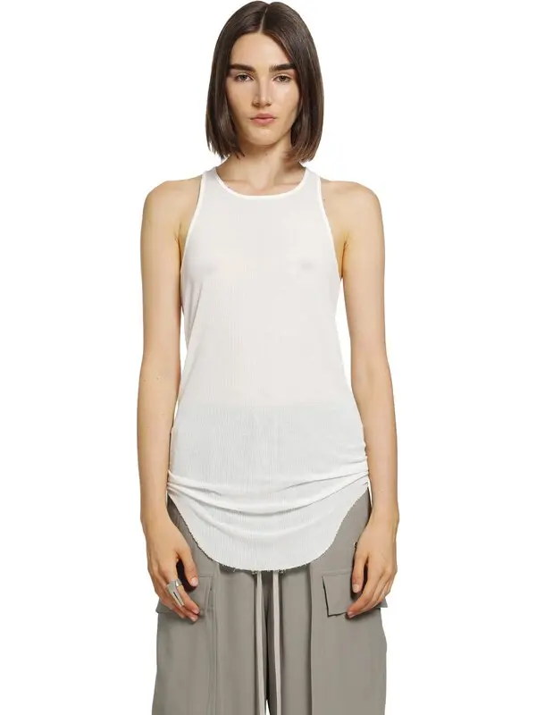 Rick Owens Ribbed Tank - White