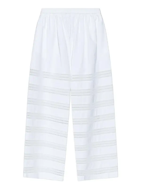 Alaïa Cotton Culottes With Embroidered Inserts - White