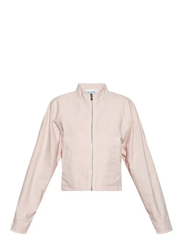 Alaïa Cotton Zip-up Jacket - Pink