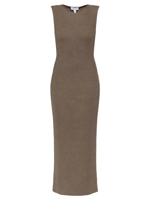 Alaïa Sleeveless Pencil Dress - Brown