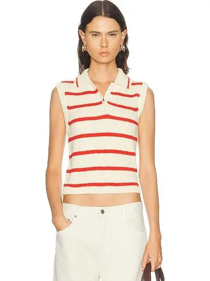 Altuzarra Sleeveless Striped Knit Top - Ivory