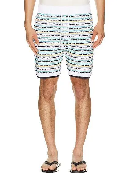 Casablanca Tuck Stitch Shorts - Multi