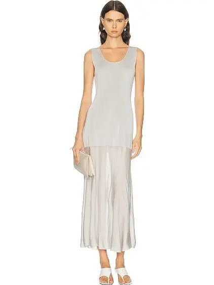 HOUSE OF DAGMAR Fluid Knit Maxi Dress - Silver